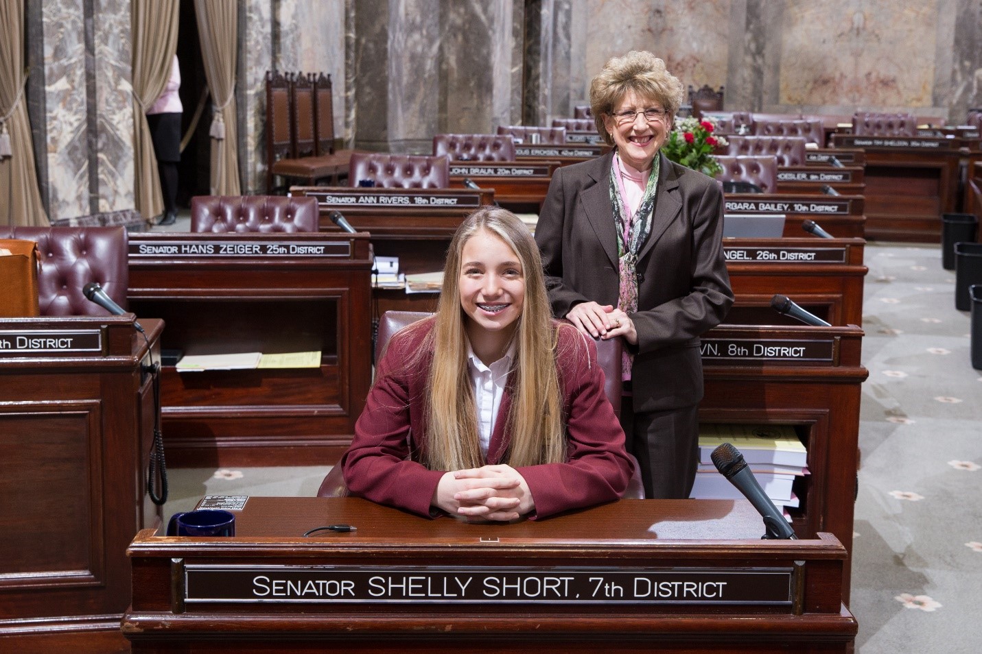 Alexandria Stickney serves as page for Sen. Short - Shelly Short